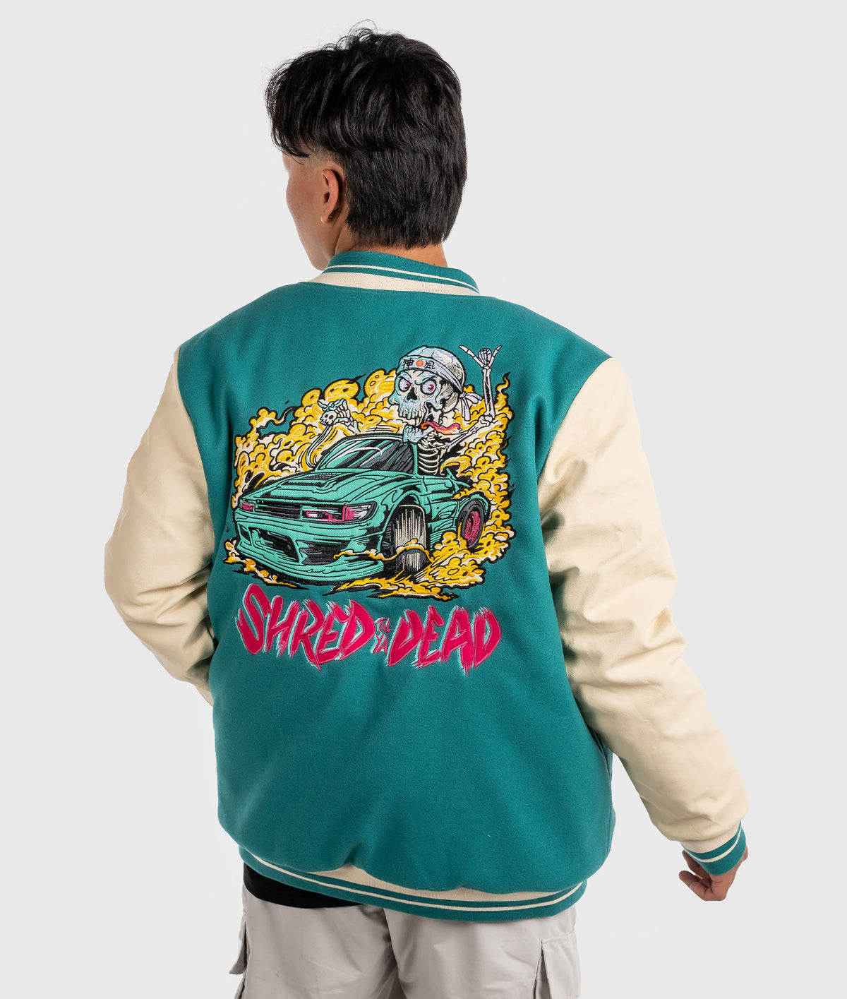 Shred Til Ya Dead Varsity Jacket - Hardtuned