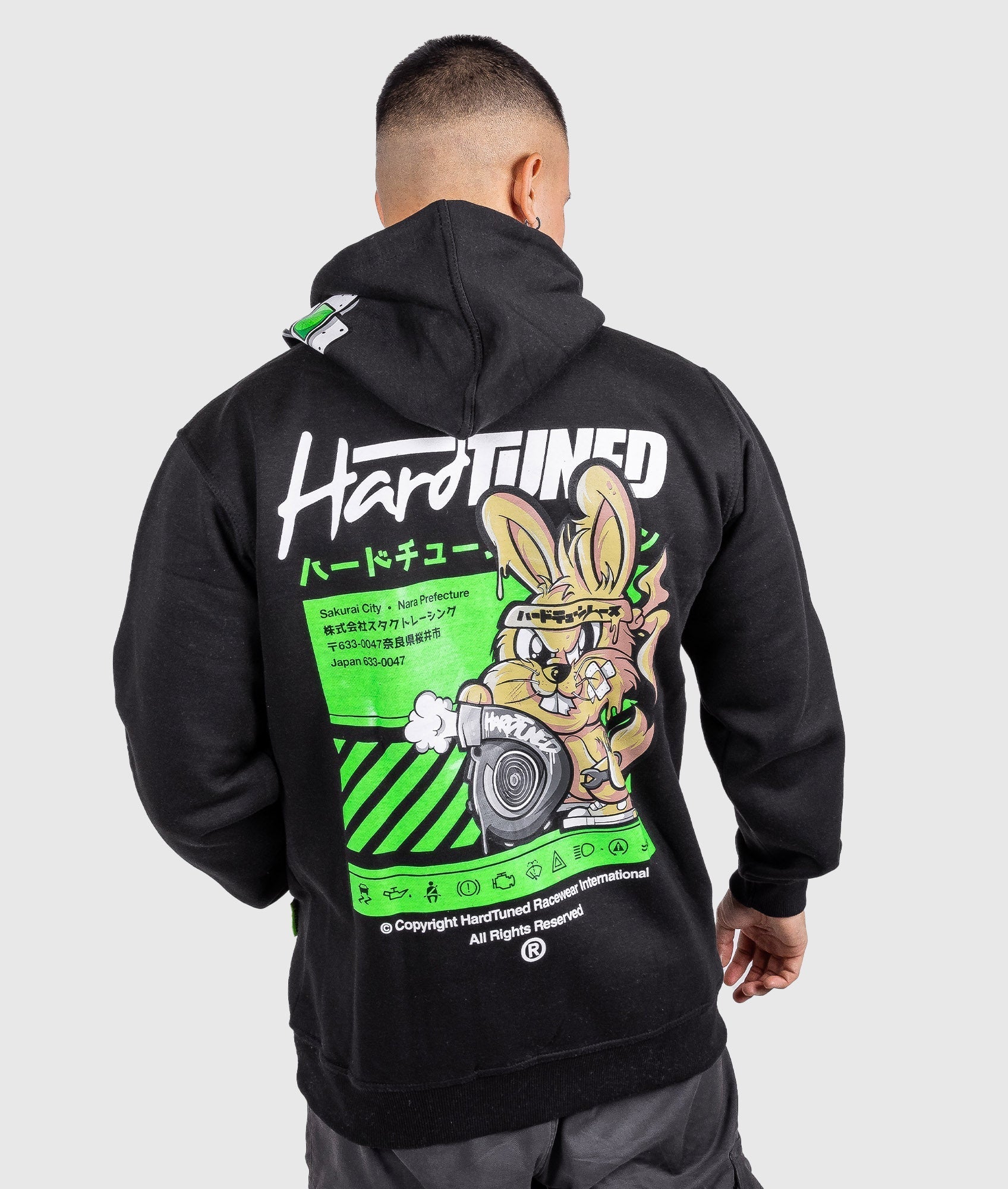 Turbo Bunny Hoodie - Black - Hardtuned