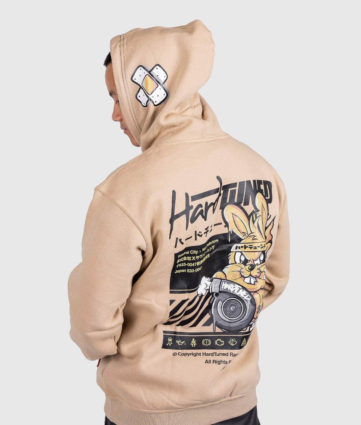 Turbo Bunny Hoodie - Tan - Hardtuned