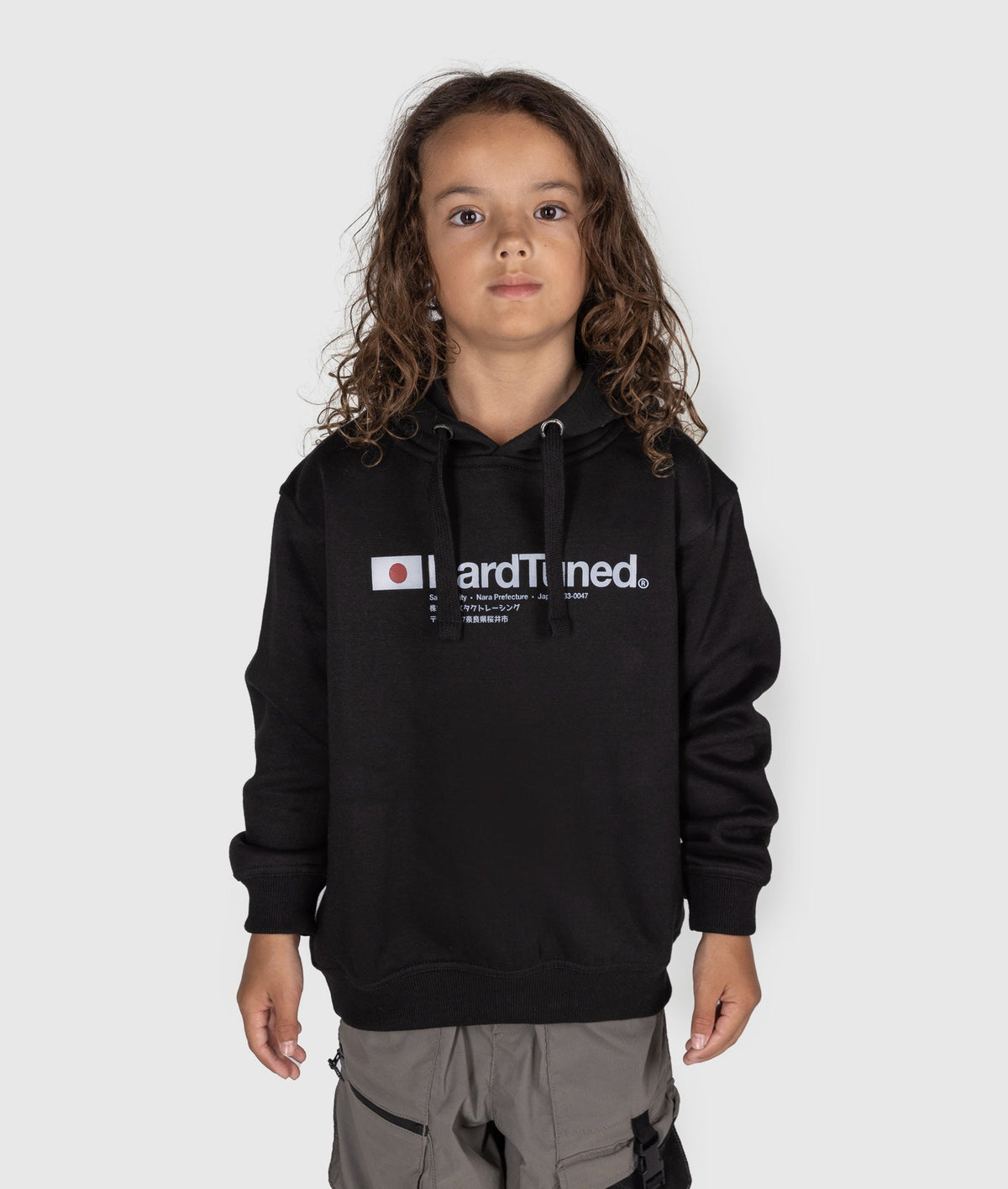 Kids Essential Hoodie - Black - Hardtuned