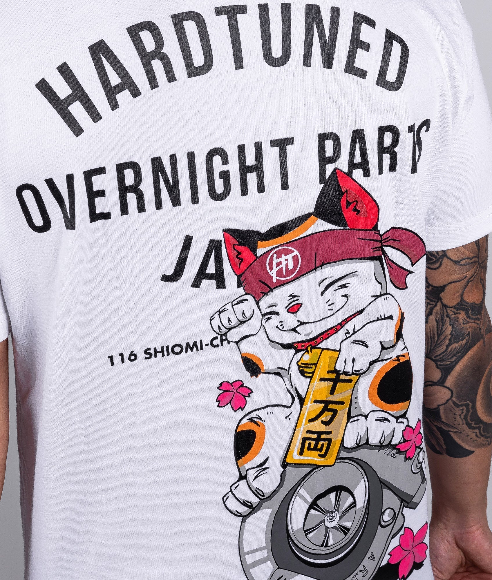 Oversized Overnight Parts Kitty Tee - Hardtuned
